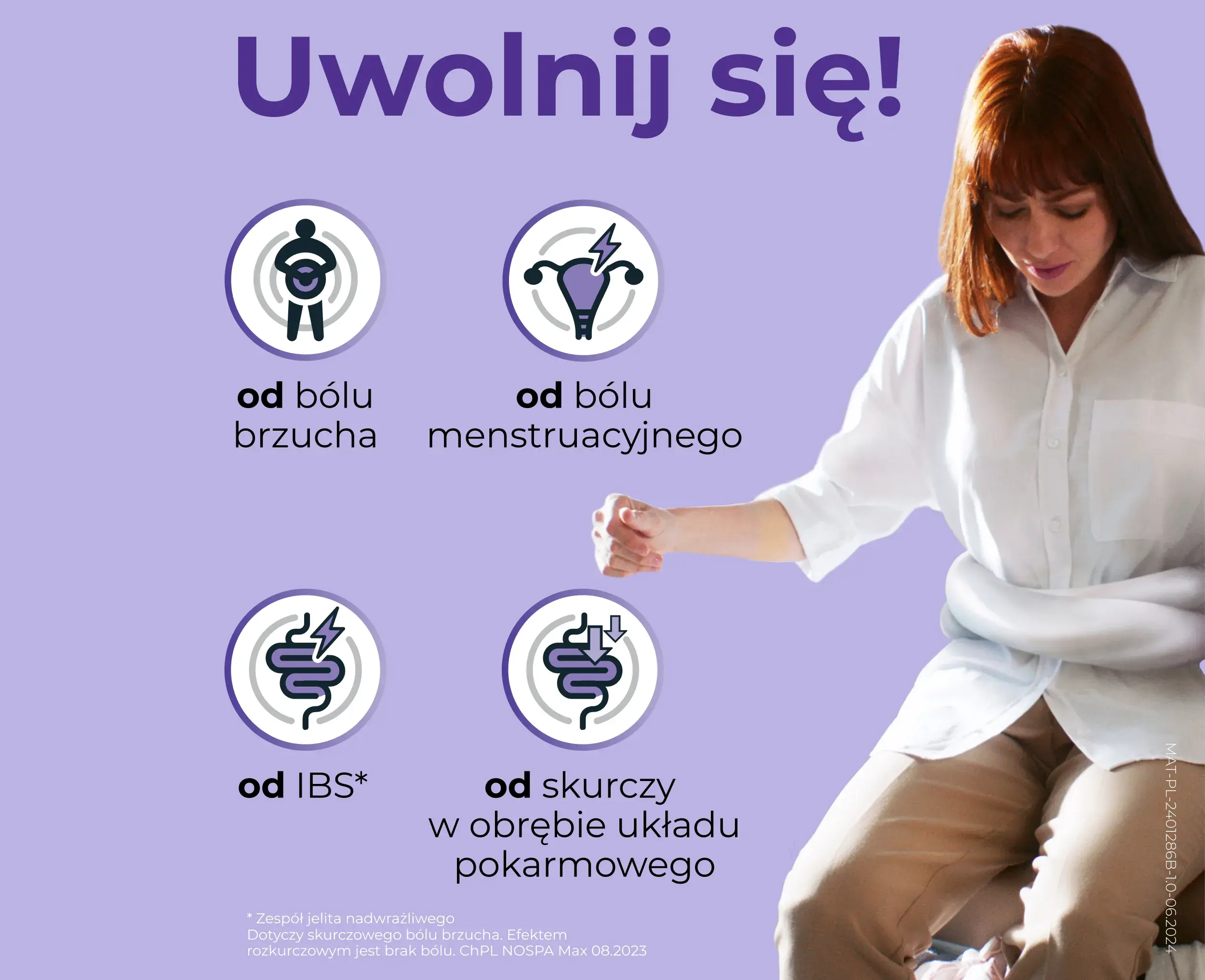 NO-SPA® MAX uwalnia od skurczowego bólu brzucha