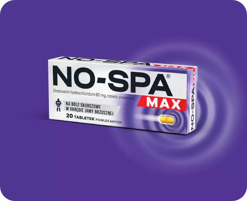 NO-SPA® MAX uwalnia od skurczowego bólu brzucha